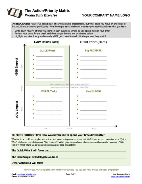 Action Priority Matrix Tool | Coaching Tools from The Coaching Tools ... Action Priority Matrix Tool | Coaching Tools from The Coaching Tools ...