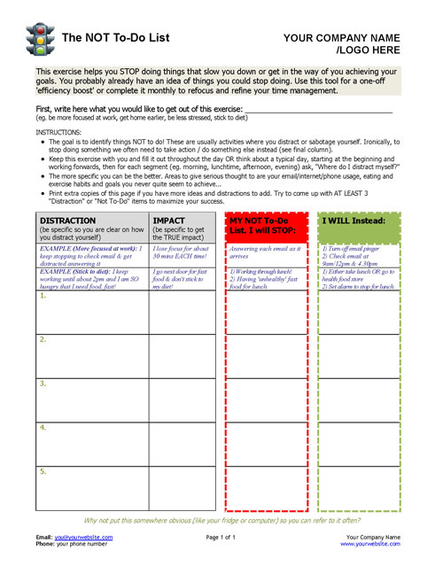 NOT To-Do List Exercise! | Coaching Tools from The Coaching Tools ... NOT To-Do List Exercise! | Coaching Tools from The Coaching Tools ...
