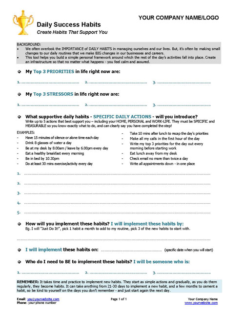 Business Coaching - Daily Success Habits | Coaching Tools from The ...