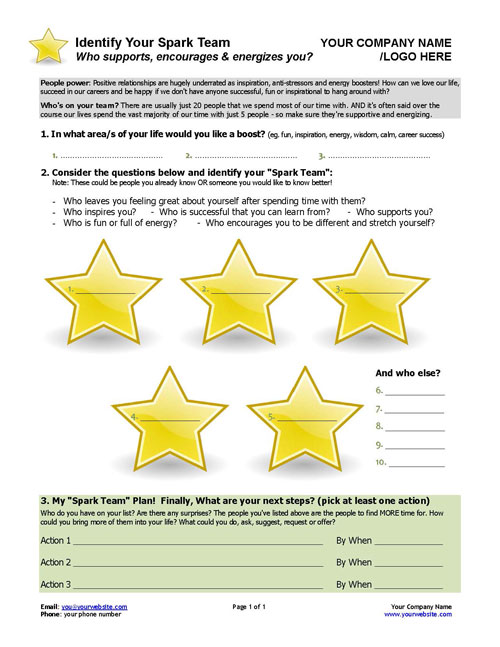 Identify Your Spark Team! | Coaching Tools from The Coaching Tools ...